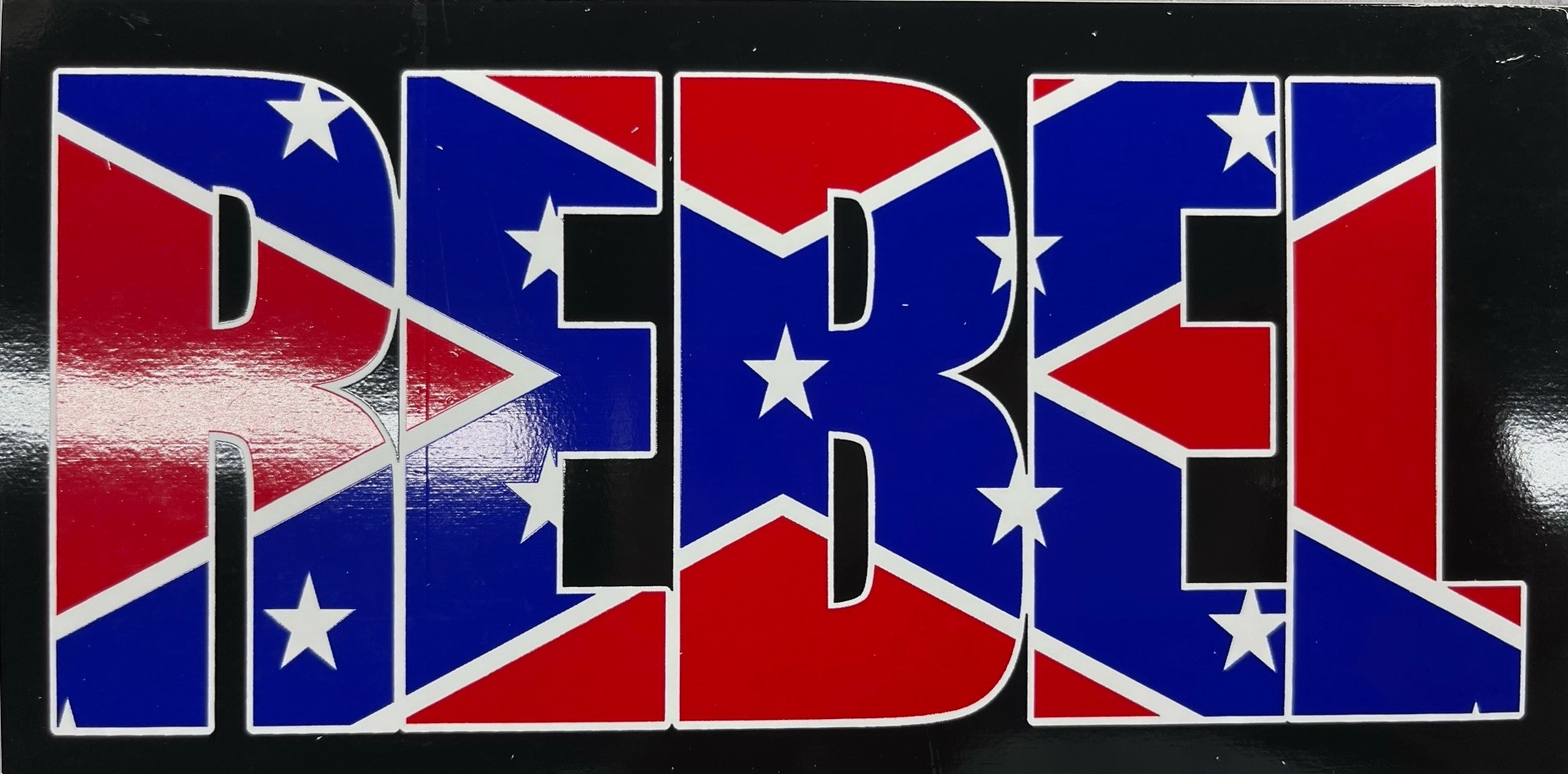 Rebel Confederate Flag Sticker (Large)