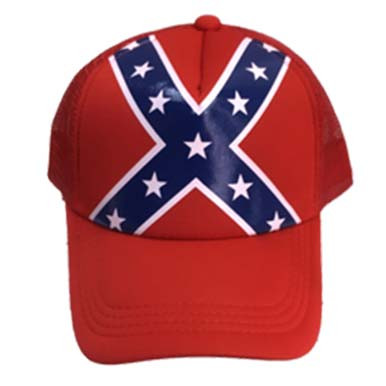 Red Confederate Flag Trucker Hat