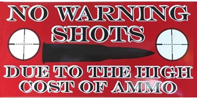 No Warning Shots Sticker