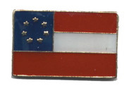 American and confederate flag side by side lapel pin