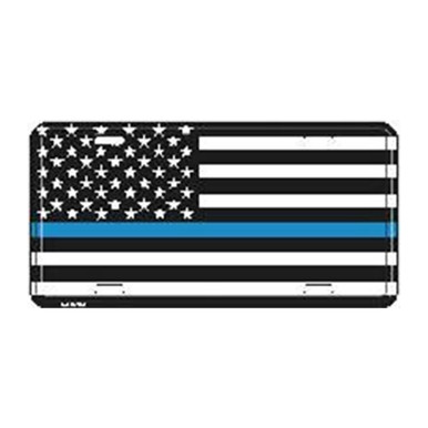 USA Blue Line License Plate