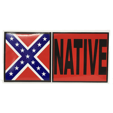 Native Confederate Flag Sticker