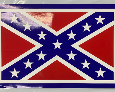 Confederate flag sticker 8X12