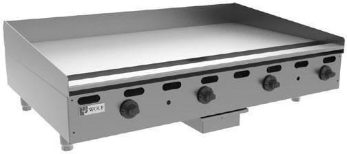 Wolf AGM36-101 81,000 Btu Natural Gas Griddle, Countertop, Heavy Duty ...