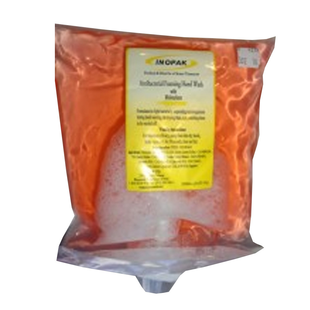 Inopak 5063-FL1000 Orange Antibacterial Foam Pouch - 1000 mL - Win Depot