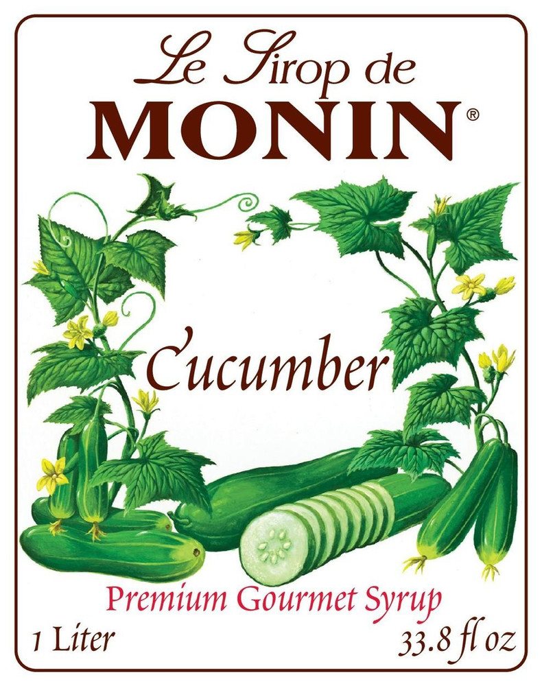 Monin Premium Cucumber Syrup, 1 Liter - Win Depot