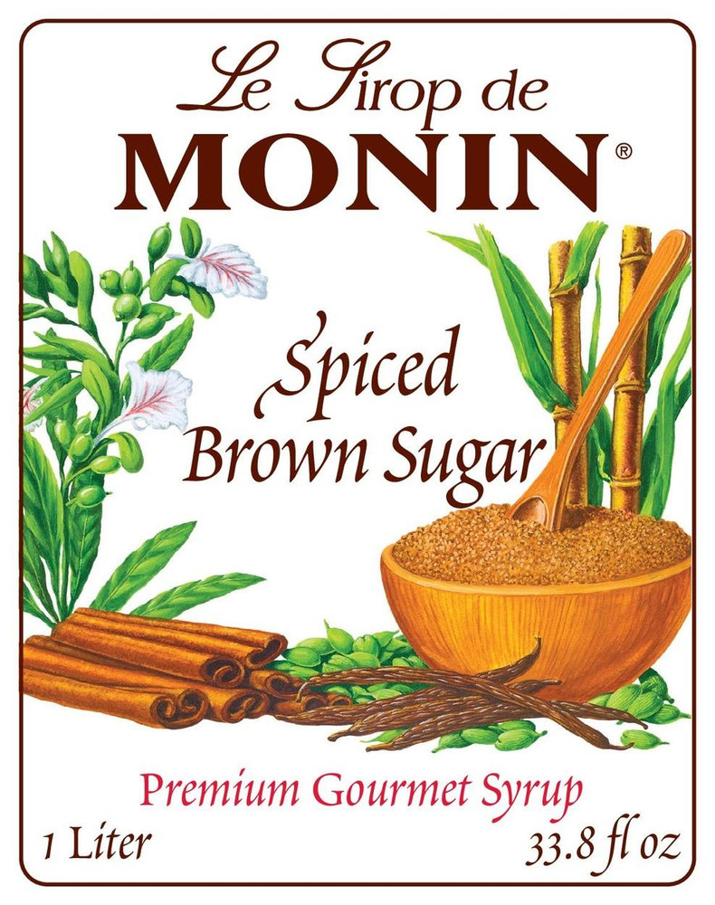 Monin Spiced Brown Sugar Syrup, 1 Liter - Win Depot
