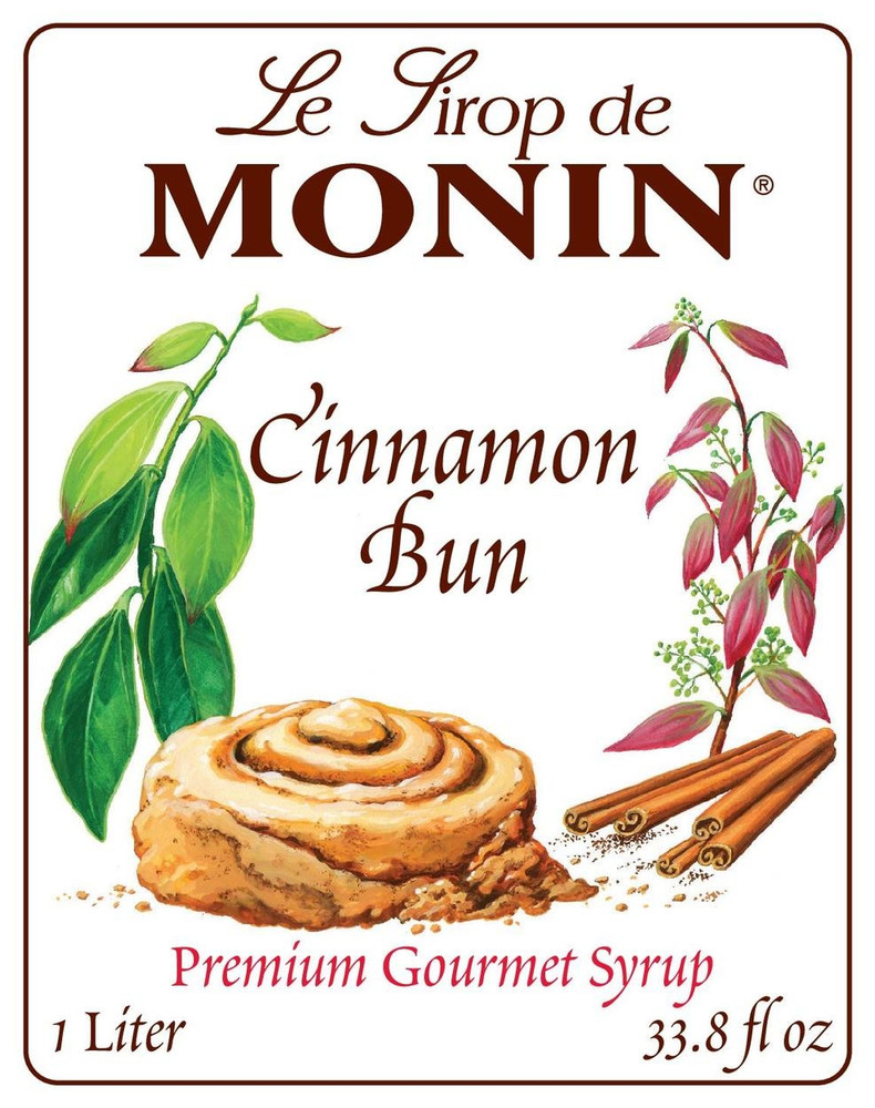 Monin Cinnamon Bun Syrup, 1 Liter - Win Depot