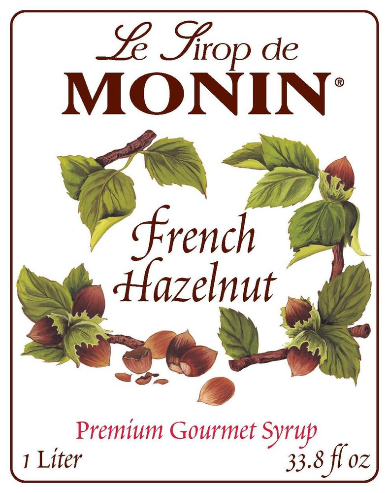 Monin French Hazelnut Syrup, 1 Liter - Win Depot