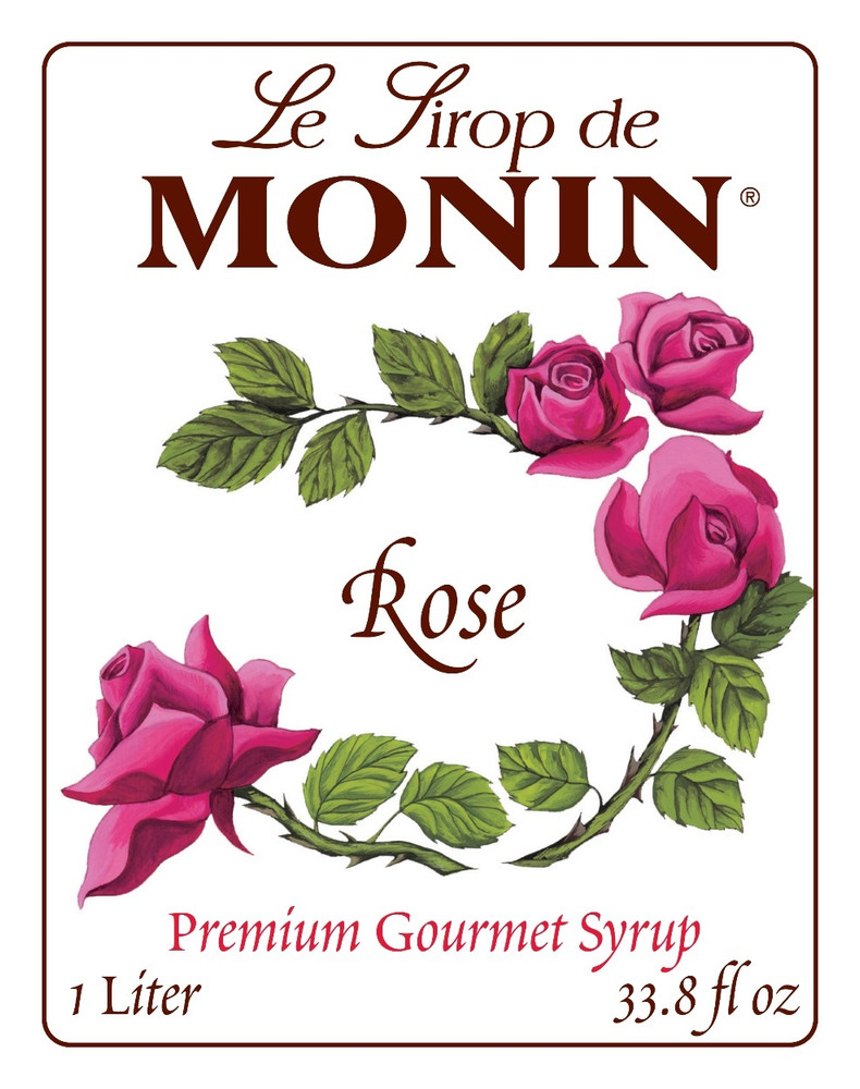Monin Rose Syrup, 1 Liter - Win Depot