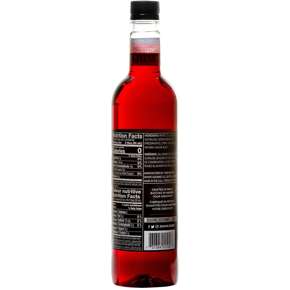 Davinci Gourmet Sugar Free Raspberry Syrup, 750 mL - Win Depot