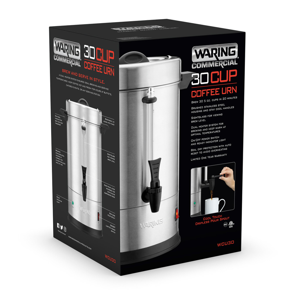 Waring WCU30 30-Cup Coffee Urn, 120V - Win Depot