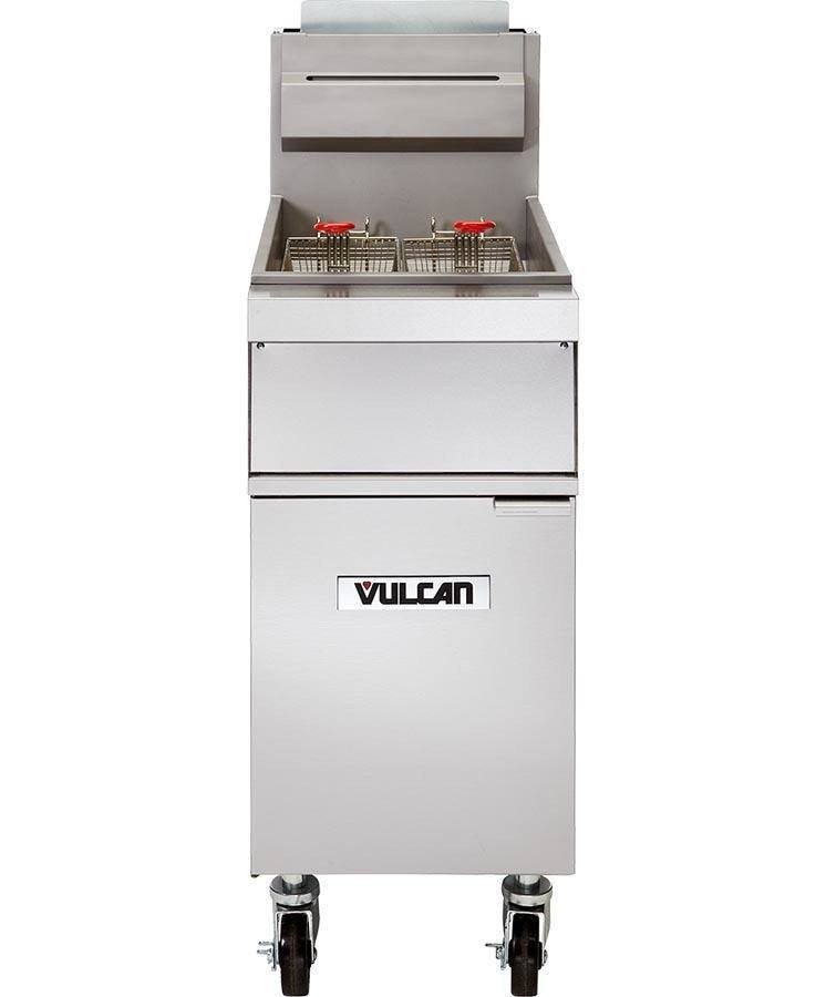 Vulcan 1GR45M-1 GR Series 120,000 BTU Natural Gas Free Standing Fryer ...