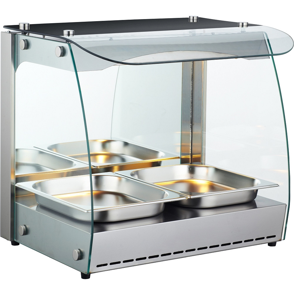 Omcan FW-CN-0066-C Countertop Heated Display Case, Full-Service, 110V ...