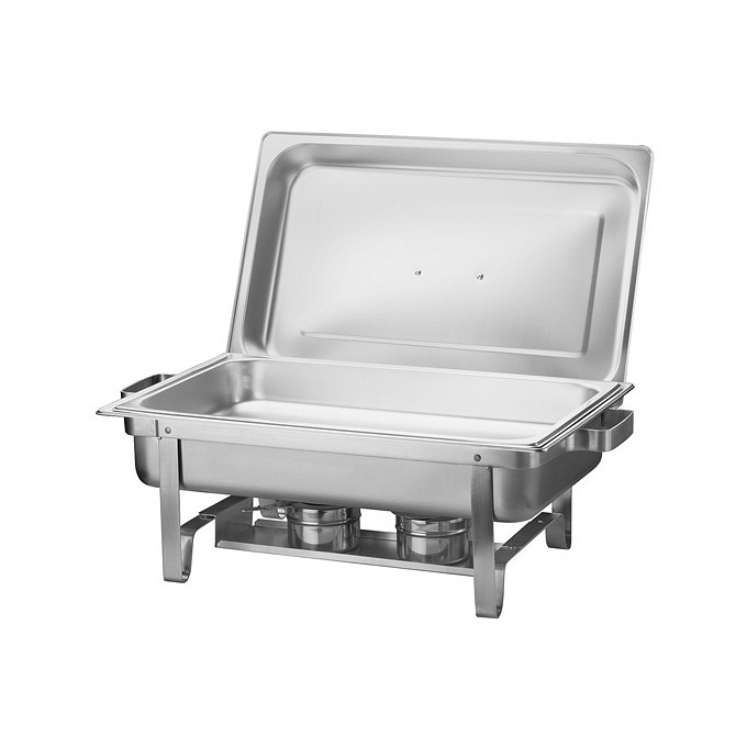 Winco C-4080 8 Quart Full-Size Folding Stand Chafer, Stainless Steel ...