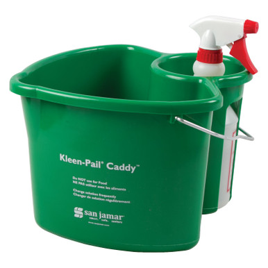 San Jamar KP500 Kleen Pail Caddy, Includes Pail & Spray Bottle - Win Depot