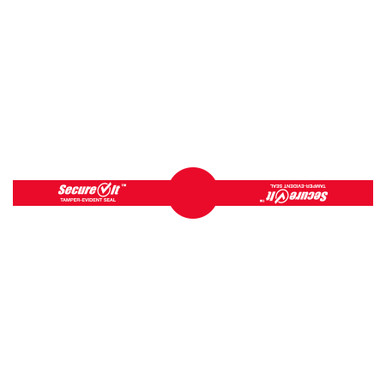National Checking P17SI-2 Secure It Permanent Labels, 1" x 7", Red, 2 ...
