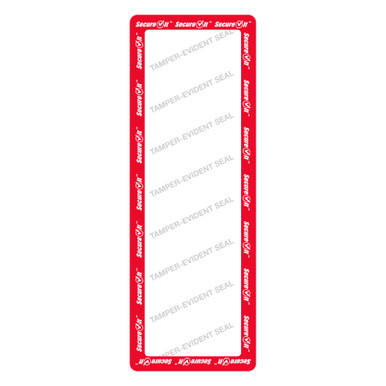National Checking DCG-SP26-4 Secure It Permanent Labels, 2" x 6", Red ...