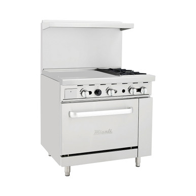 Migali C-RO2-24GL 36" Gas Range With Griddle & Oven - 2 Burners ...