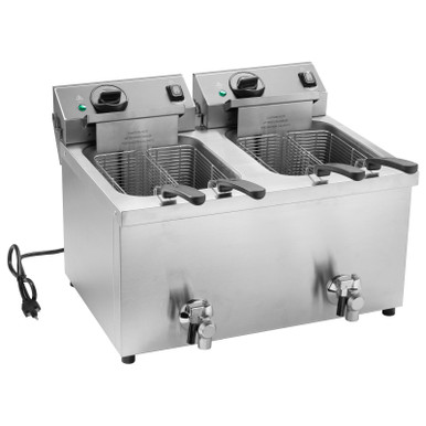 Vollrath CF4-3600DUAL Countertop Electric Fryer, (2) 15 lb, 208-240V ...