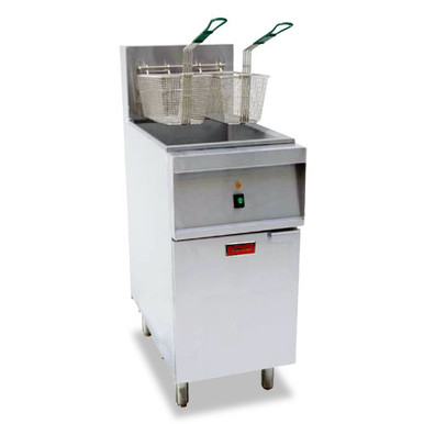 Omcan CE-CN-0040-208-3 40 lb. Electric Floor Fryer, 208V 3Ph - Win Depot