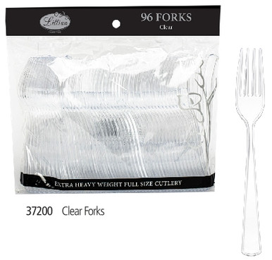 King Zak 37200 Clear Forks (96pc/Pack) - Win Depot