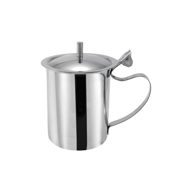 Winco SCT-10 10 oz. Stainless Steel Creamer Server with Knob - Win Depot