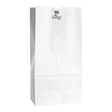 White 10 lb. Paper Grocery Bag - 500/Pack - Win Depot