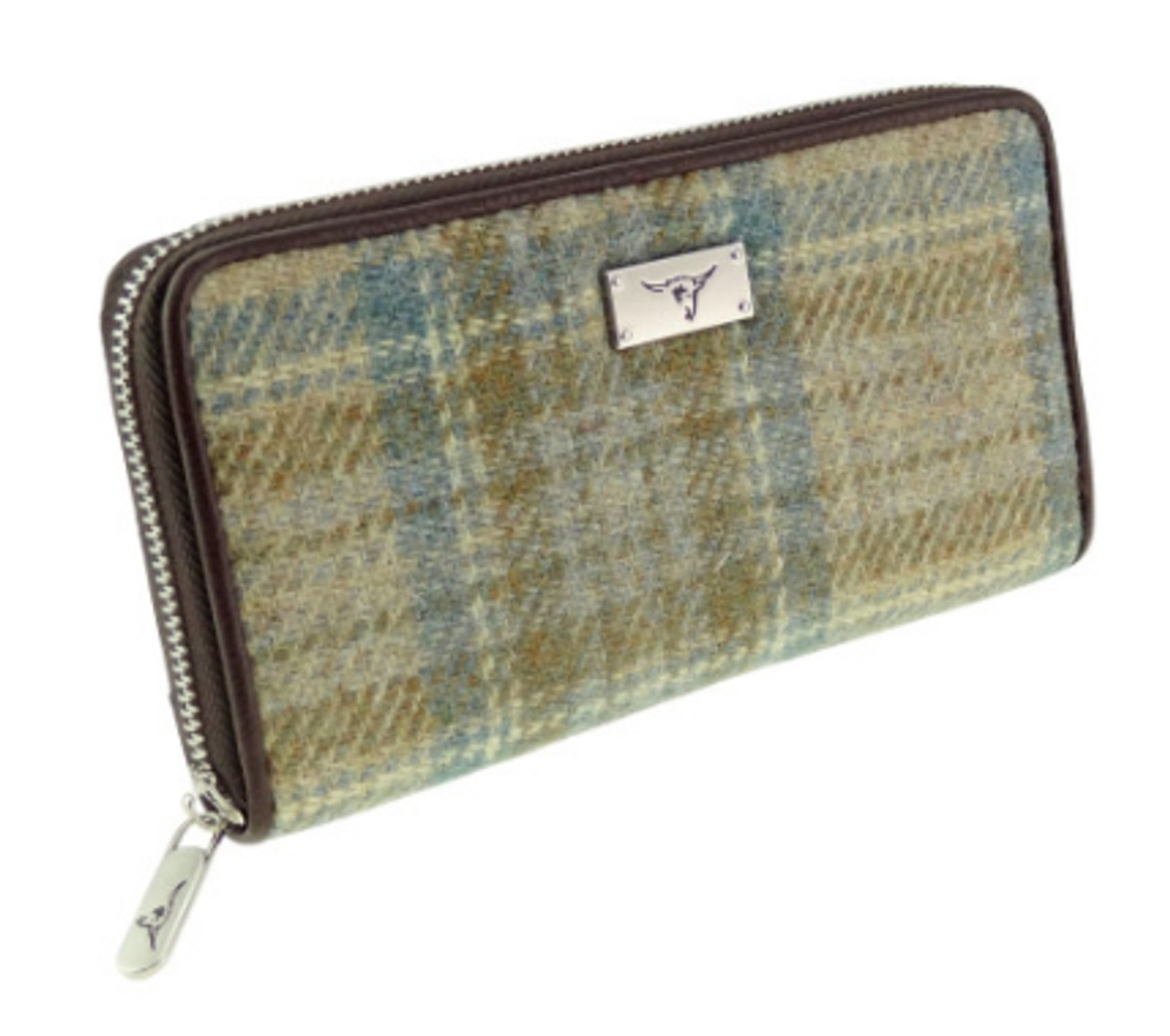 Long Scottish Harris Tweed Zip Purse