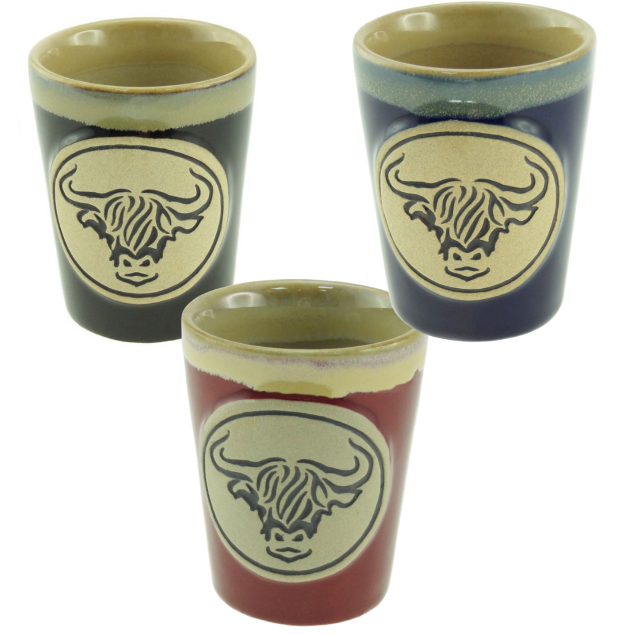 Highland Cow Stoneware Shot Glass - Scottish Heritage