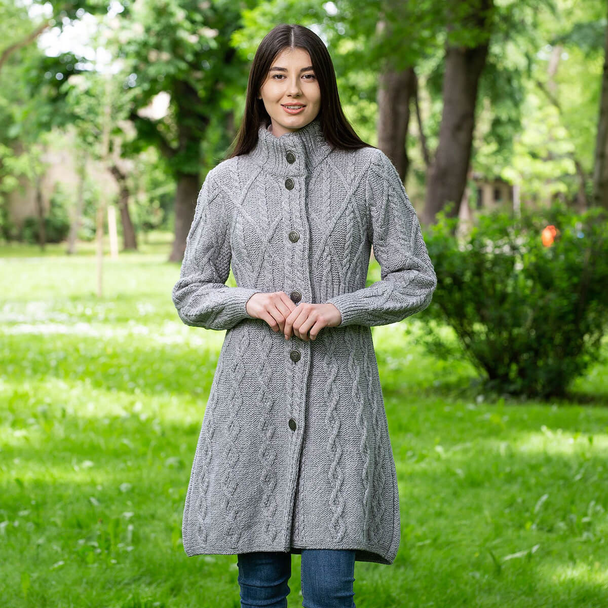 Aran Cable Signature Coat | SAOL | SaolKnitwear.com