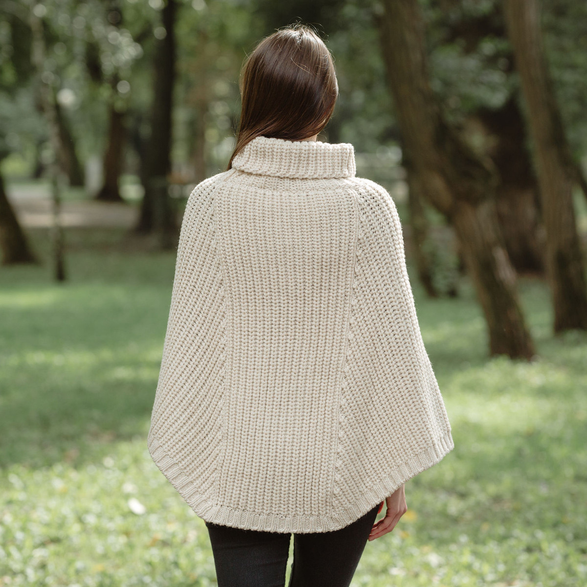 Cable Stitch Poncho | SAOL | SaolKnitwear.com