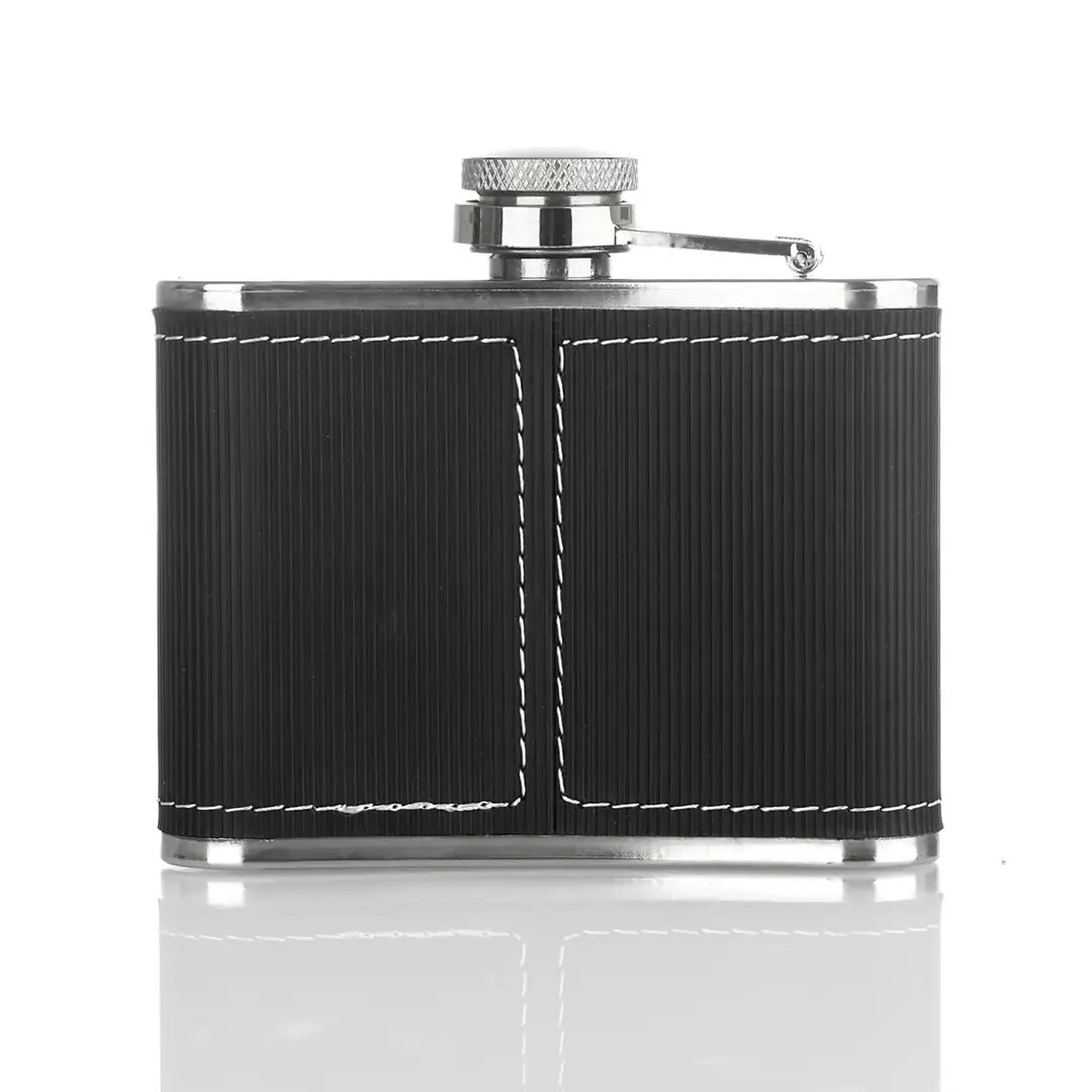 4oz Hip Flask with Embossed Highland Cow Design