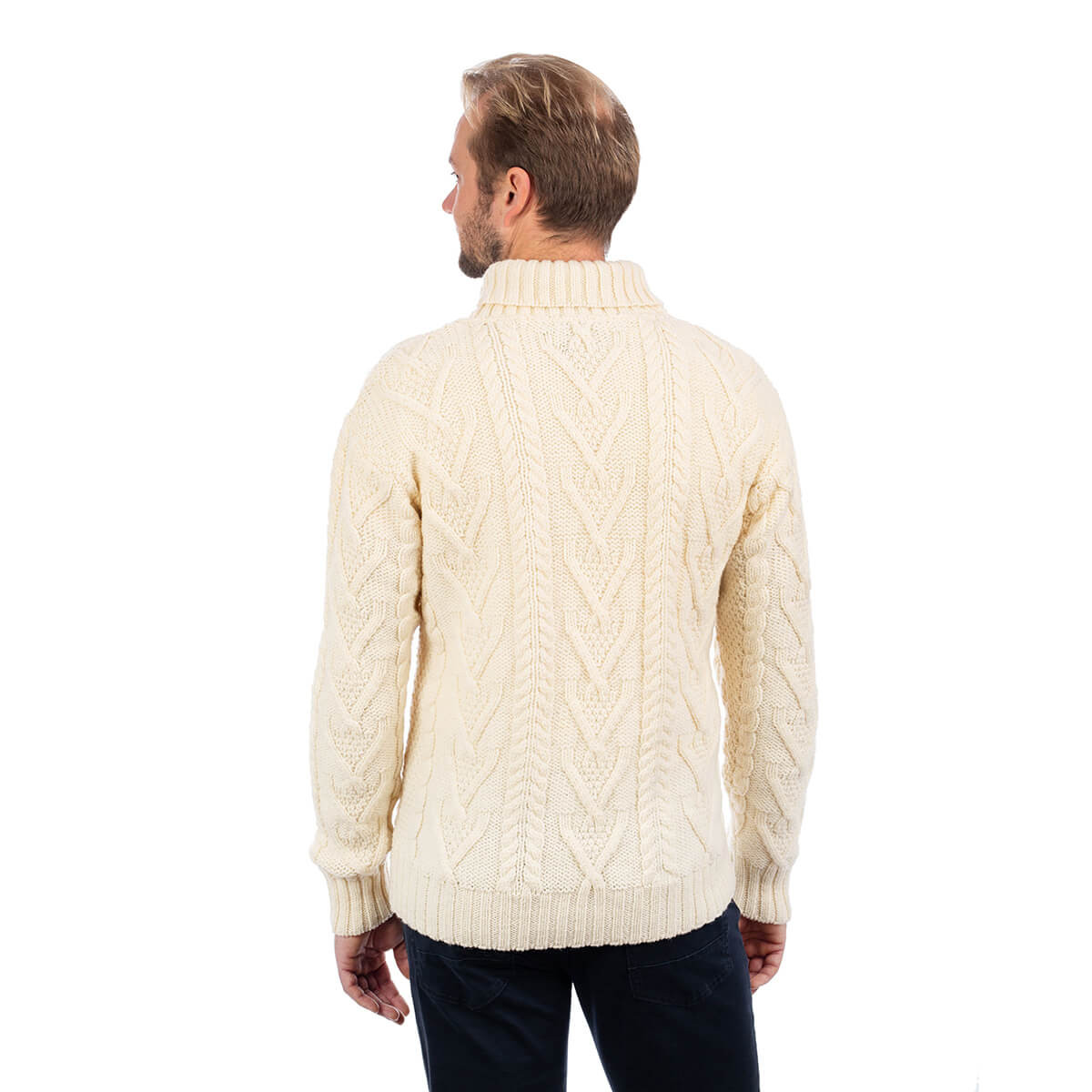 Mens Shawl Collar Single Button Sweater | SAOL | SaolKnitwear.com