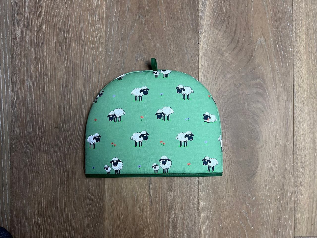 Fluffy Flock Green, Quilted Tea Cozy