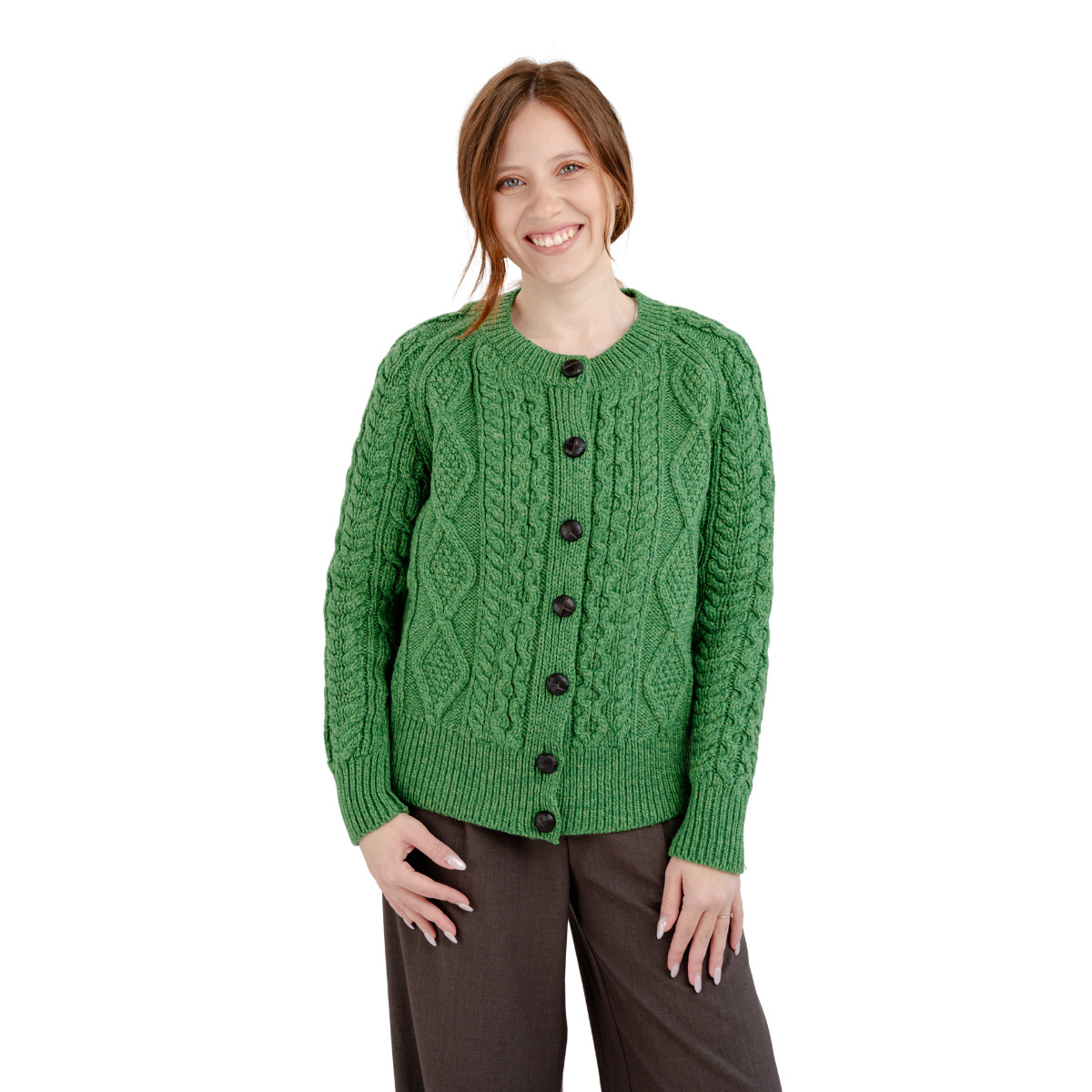 Ladies Cable Cardigan | SAOL Kknitwear