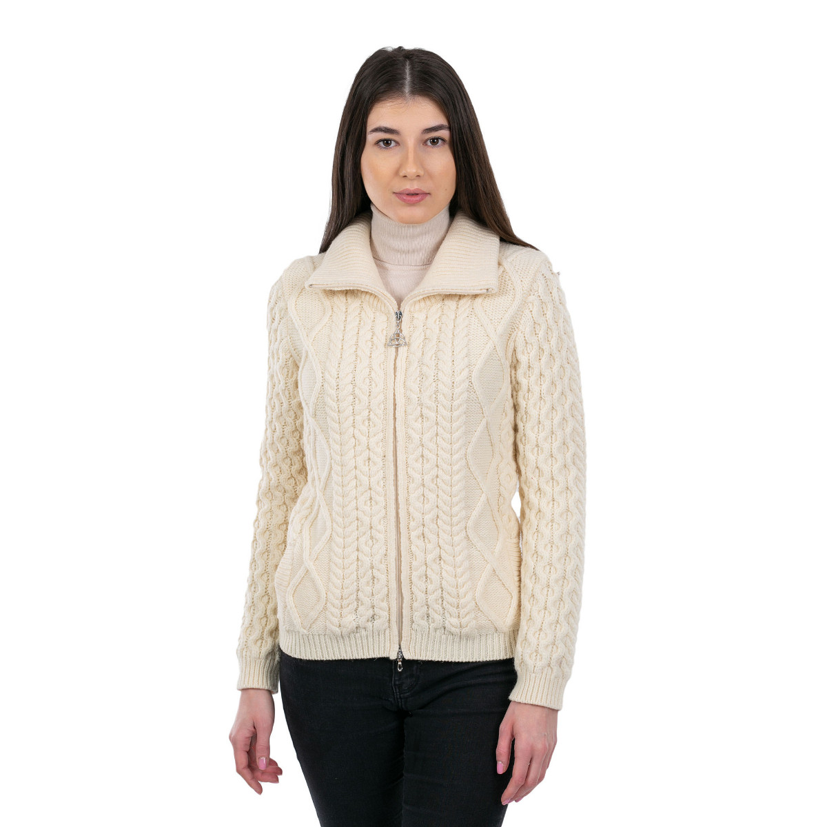 Cable Knit Bomber Jacket