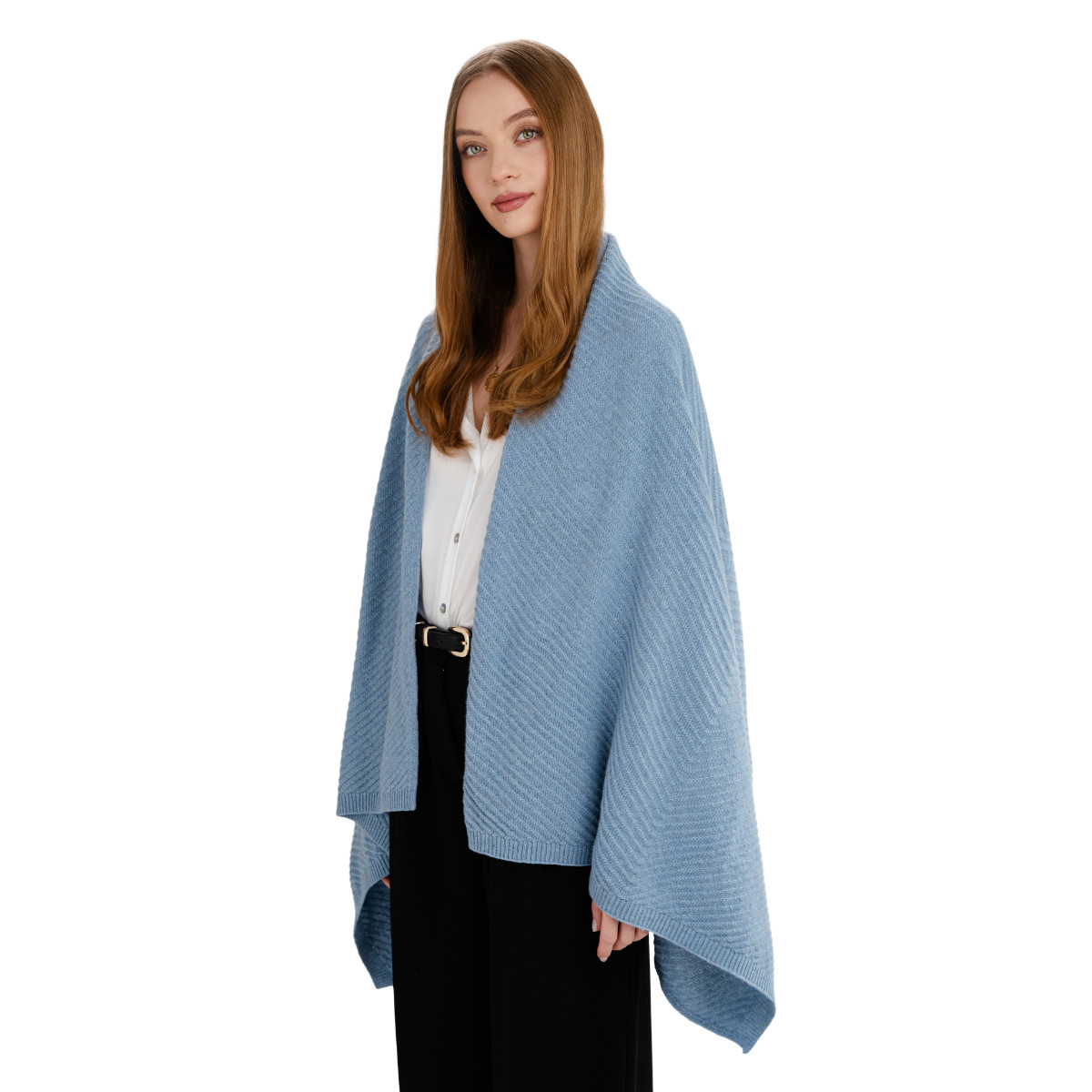 Cable Knit Ladies Shawl