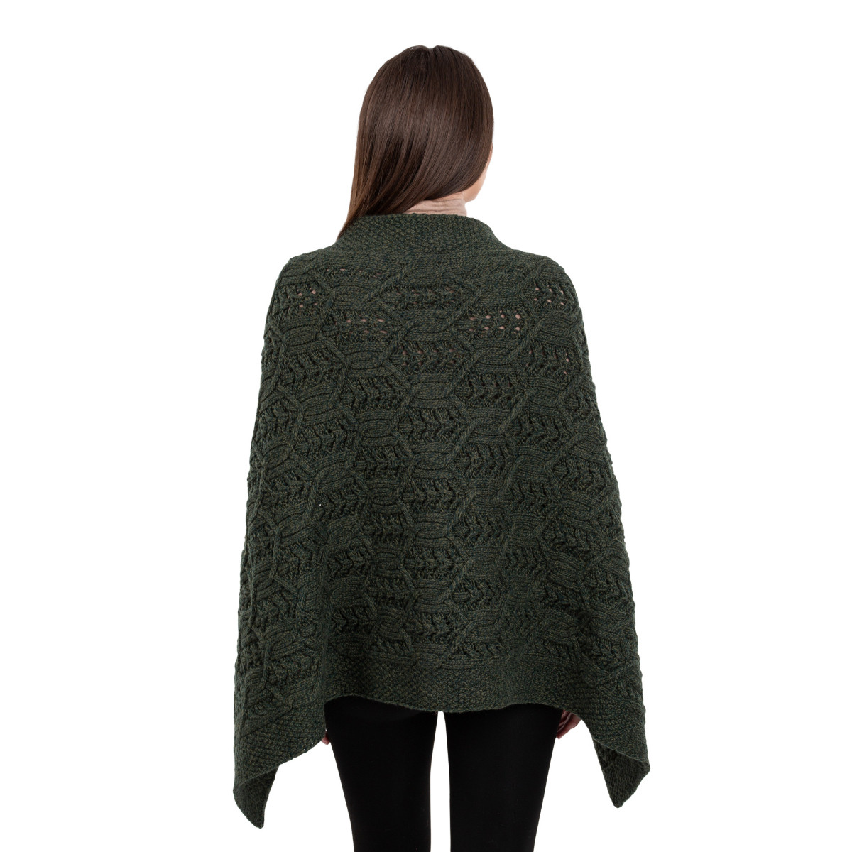 Merino Wool Ladie's Poncho with buttons