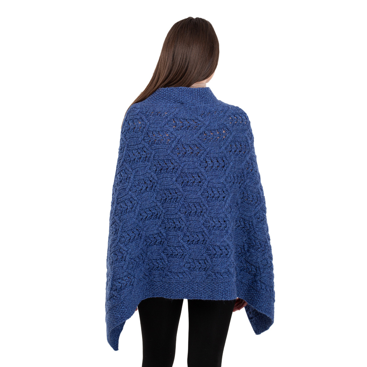 Merino Wool Ladie's Poncho with buttons