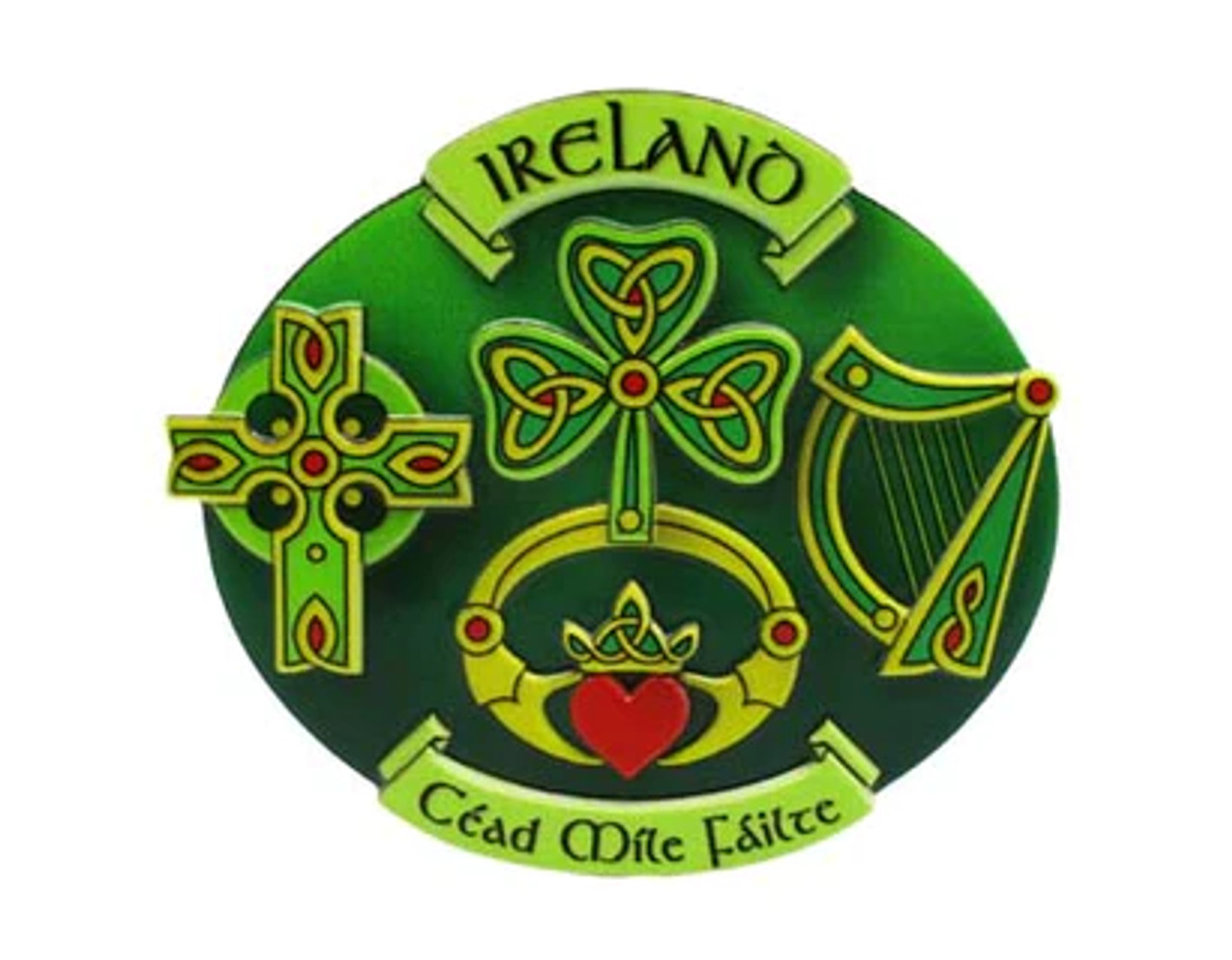 Symbols of Ireland Fridge Magnet