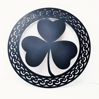 Irish Shamrock Wall Hanging - Black Finish | Irish Wholesale Gifts