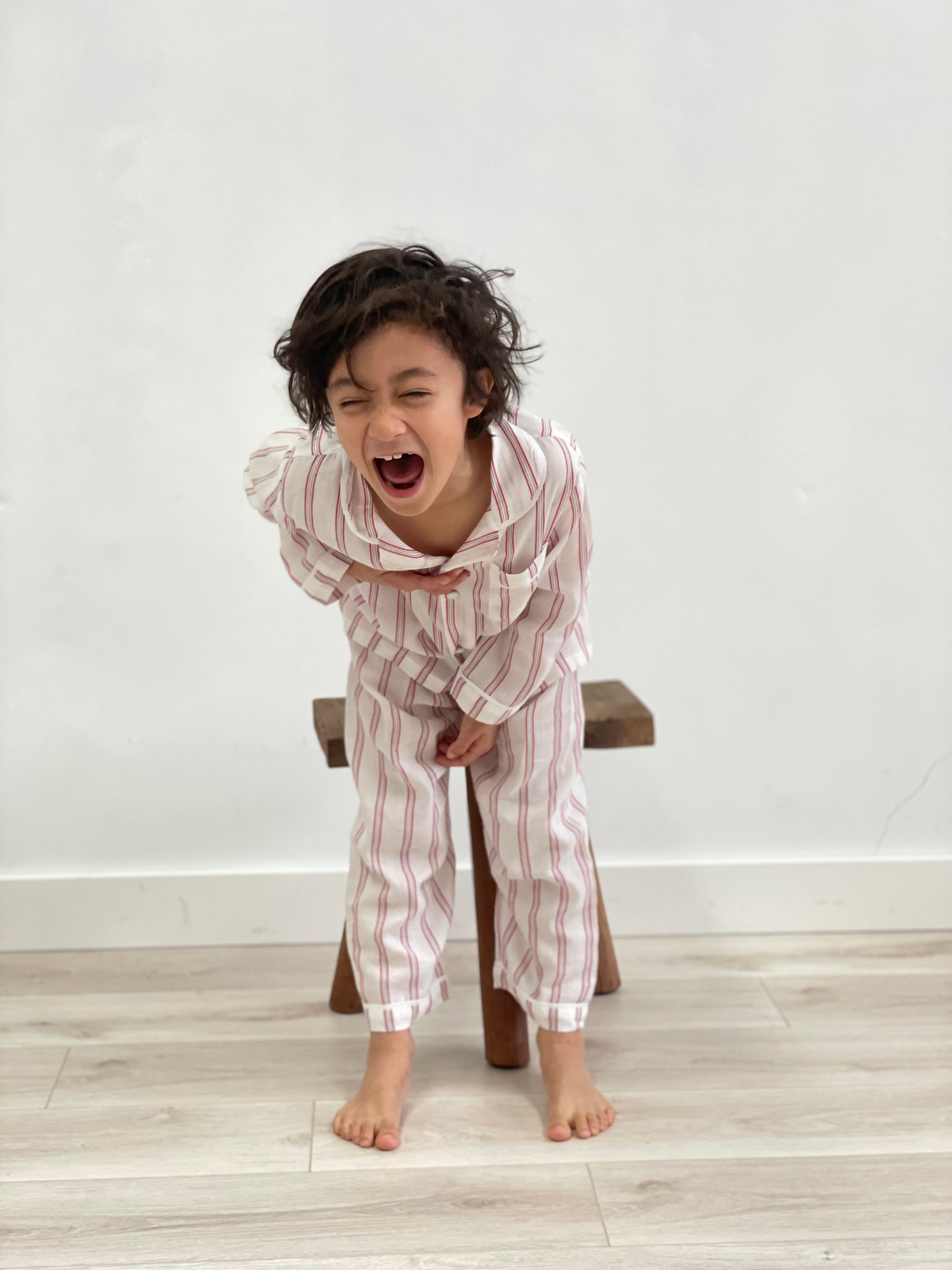 Cameron Red Stripes Boy's Full PJ Set - Linens Unlimited