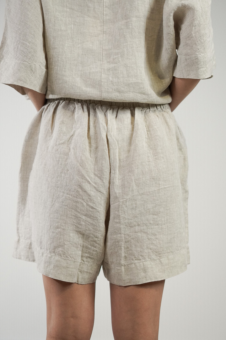 Eve Linen Short Oat - Linens Unlimited