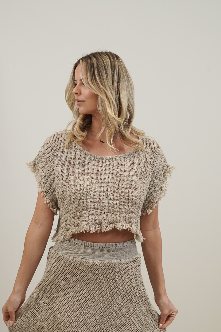 Antonella Crop Top Natural - Linens Unlimited