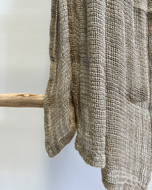 Throw -Natural- Leno 100% Linen 130x190cm - Linens Unlimited