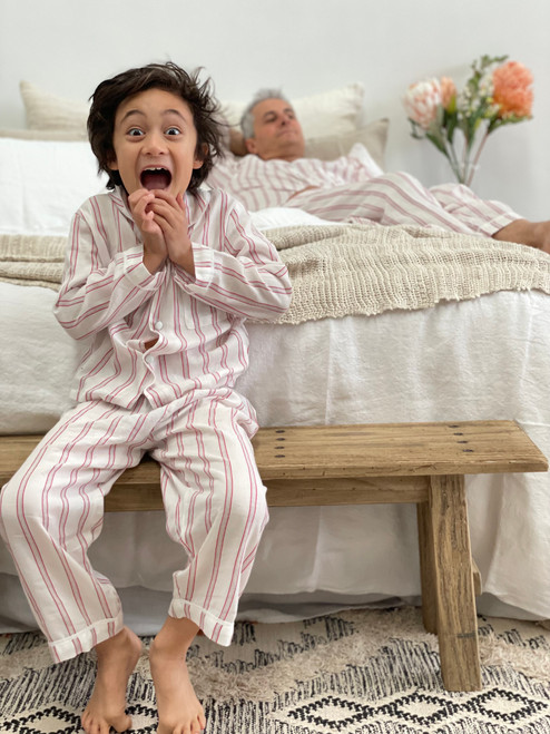 Cameron Red Stripes Boy's Full PJ Set - Linens Unlimited