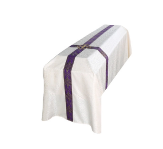 Purple/White Funeral Pall - Trinity Church Supply