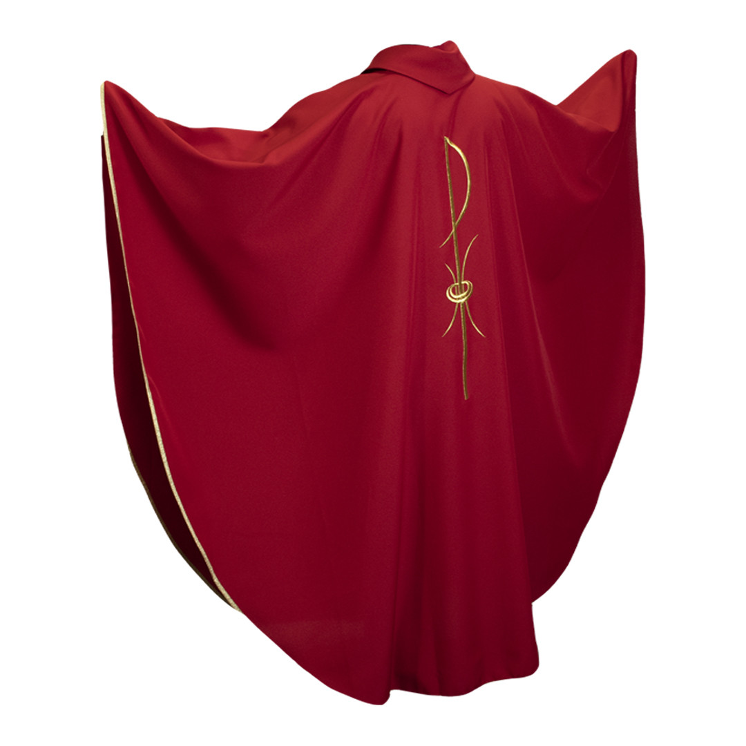 Solavari 1205 - Red - Gold Chi Rho - Trinity Church Supply