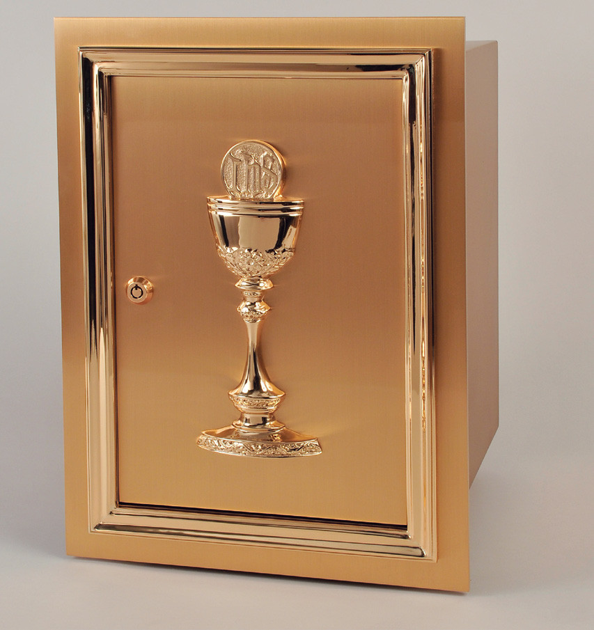 Eucharist Wall Tabernacle | Bronze | Bass Relief Sculpted High Polish ...